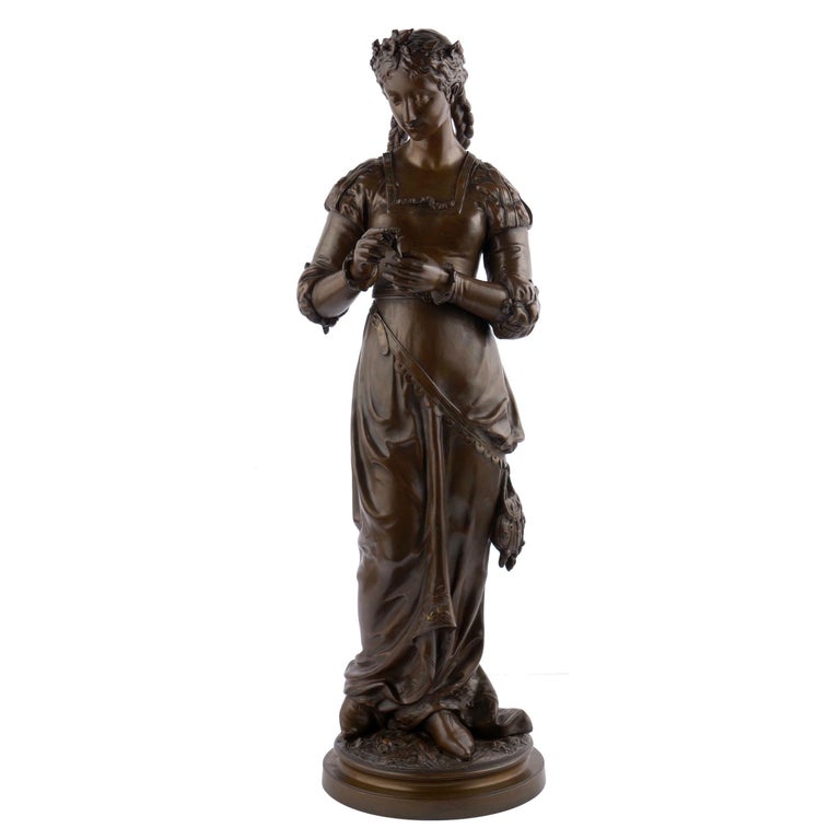 French Antique Bronze of “Pastorale” by Charles Anfrie at 1stDibs