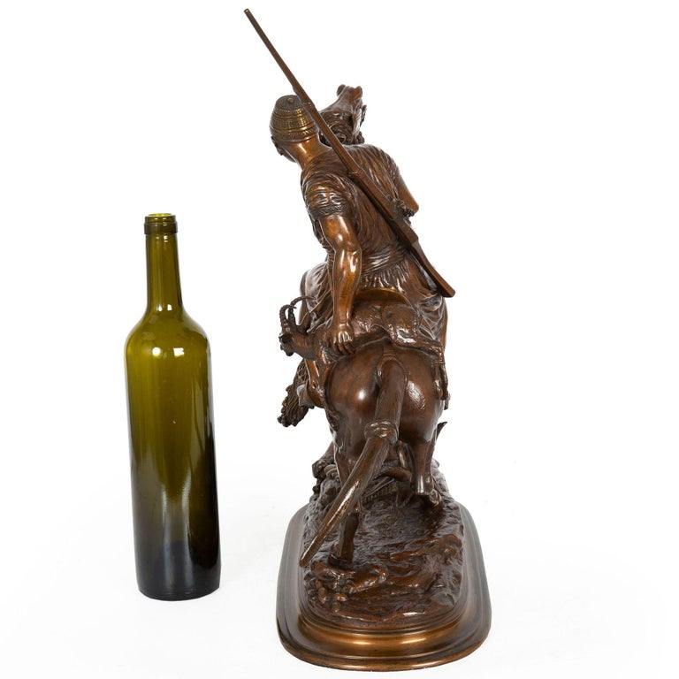 French Antique Bronze Sculpture of North African Hunter by Paul ...