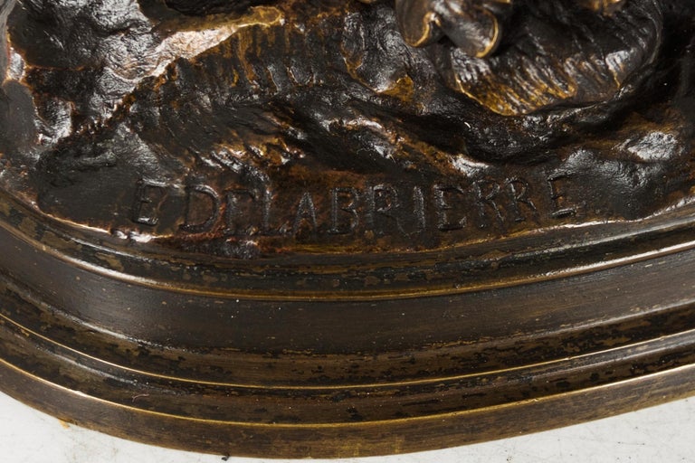 French Antique Bronze Sculpture of Walking Grouse by Paul Édouard ...