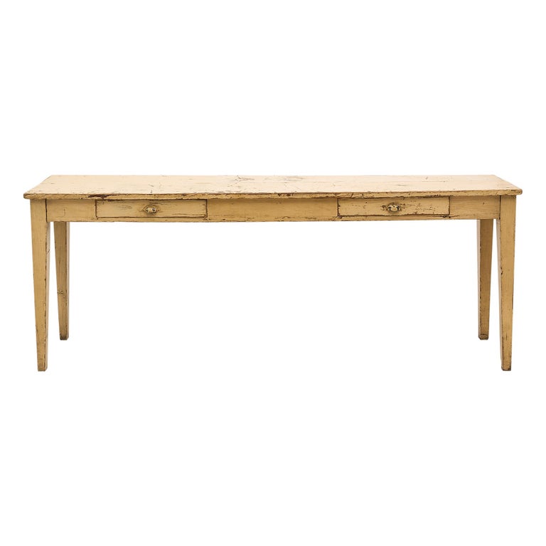 French Antique Console Farm Table For Sale at 1stDibs