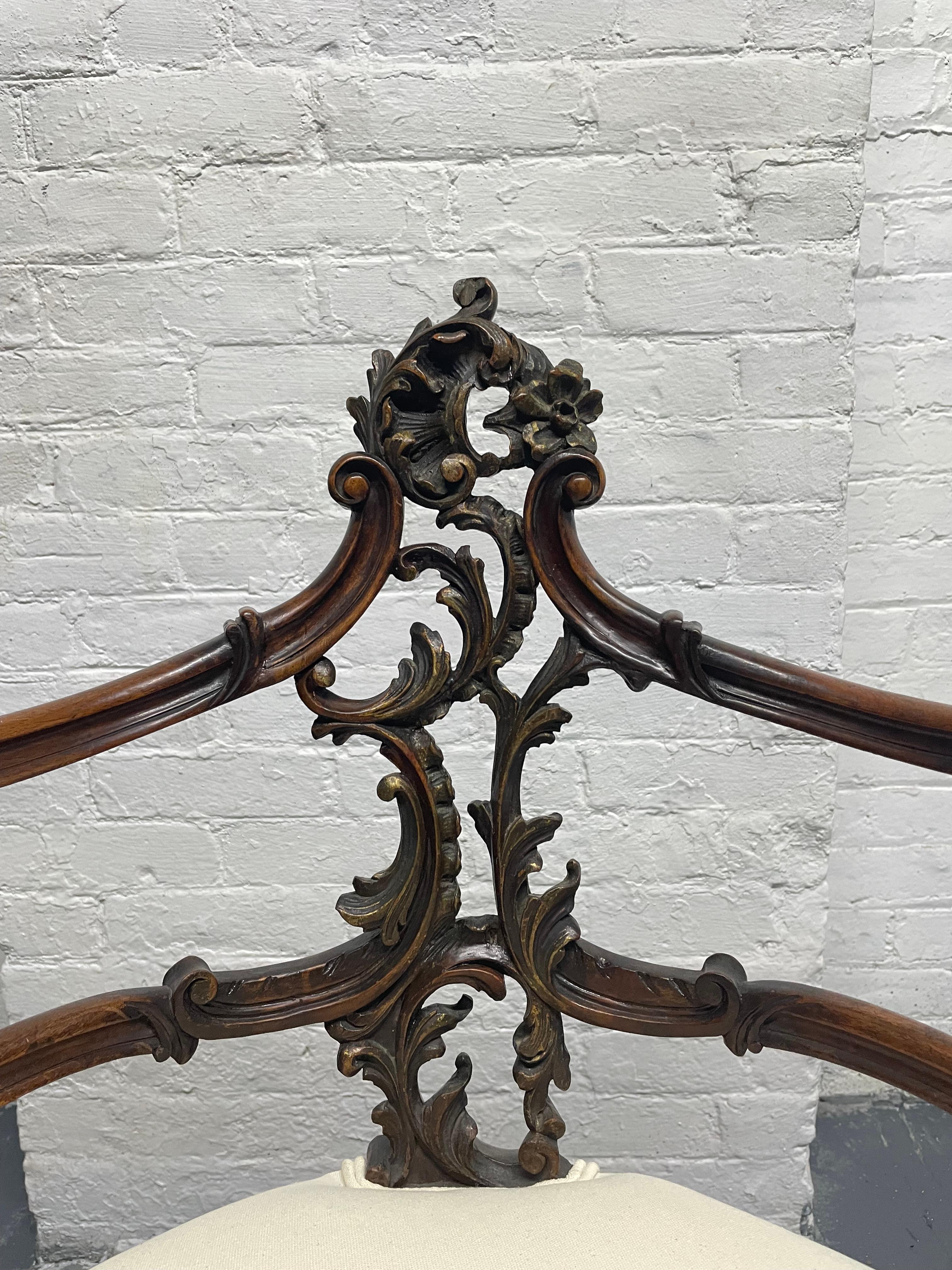 French Antique Corner Chair For Sale at 1stDibs