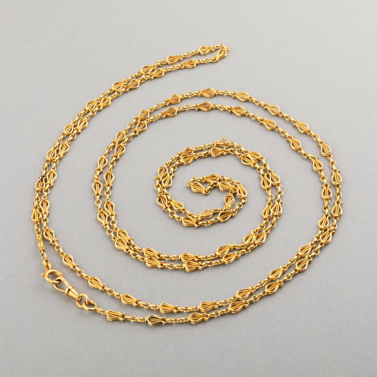 French Antique Gold Chain For Sale at 1stDibs