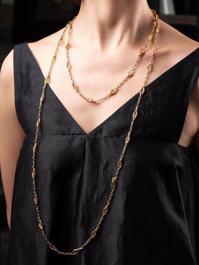 French Antique Gold Chain For Sale at 1stDibs