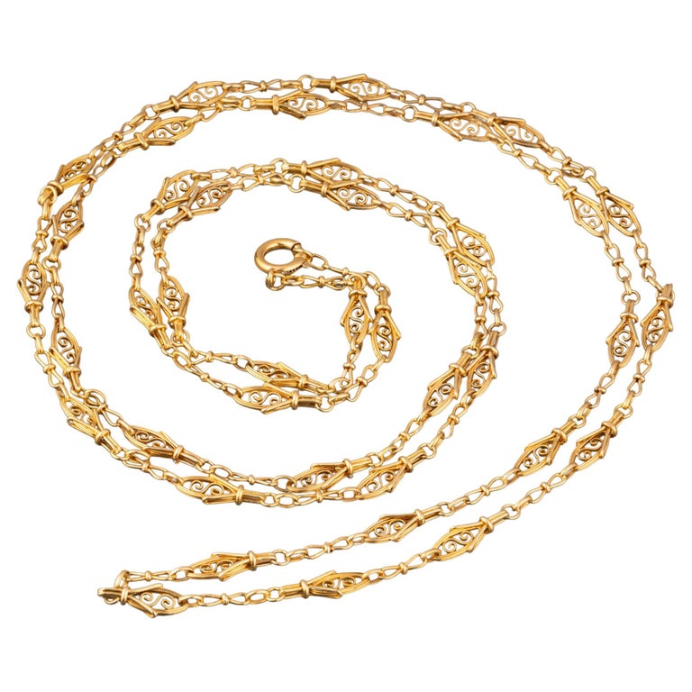 French Antique Gold Chain For Sale at 1stDibs