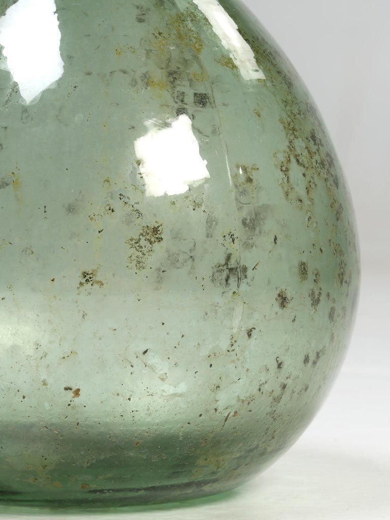 French Antique Large Demijohn Glass Bottle at 1stDibs