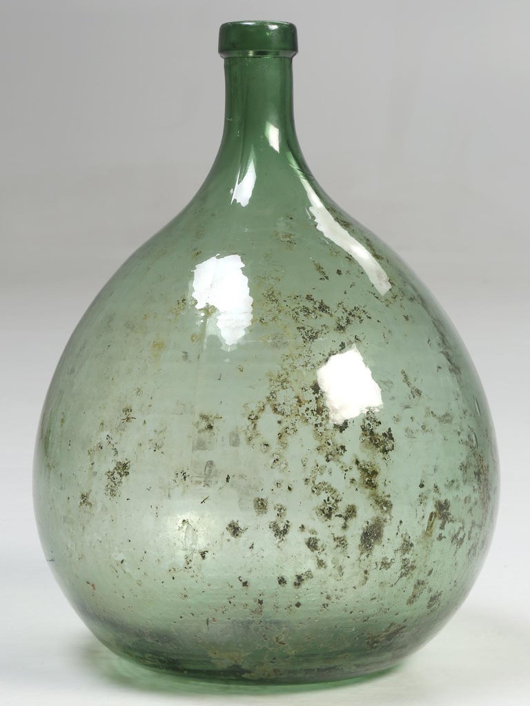 French Antique Large Demijohn Glass Bottle at 1stDibs