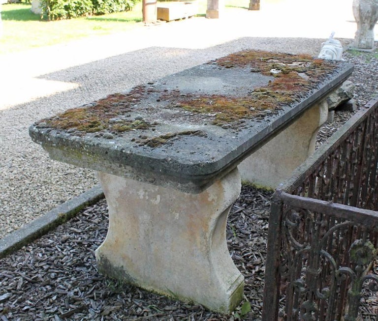 French Antique Limestone Garden Table, 18th Century at 1stDibs