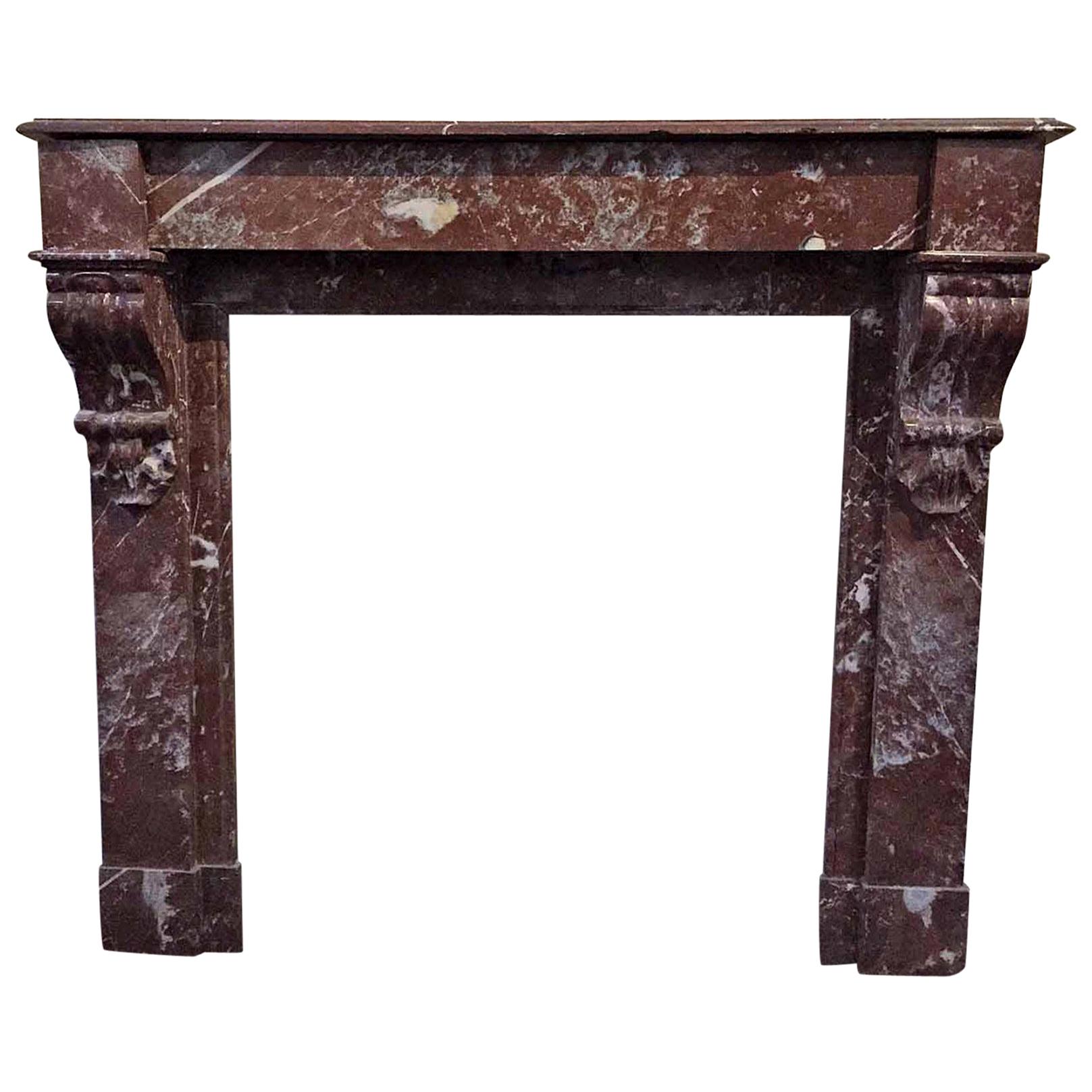 French Carrera Marble Mantel at 1stDibs