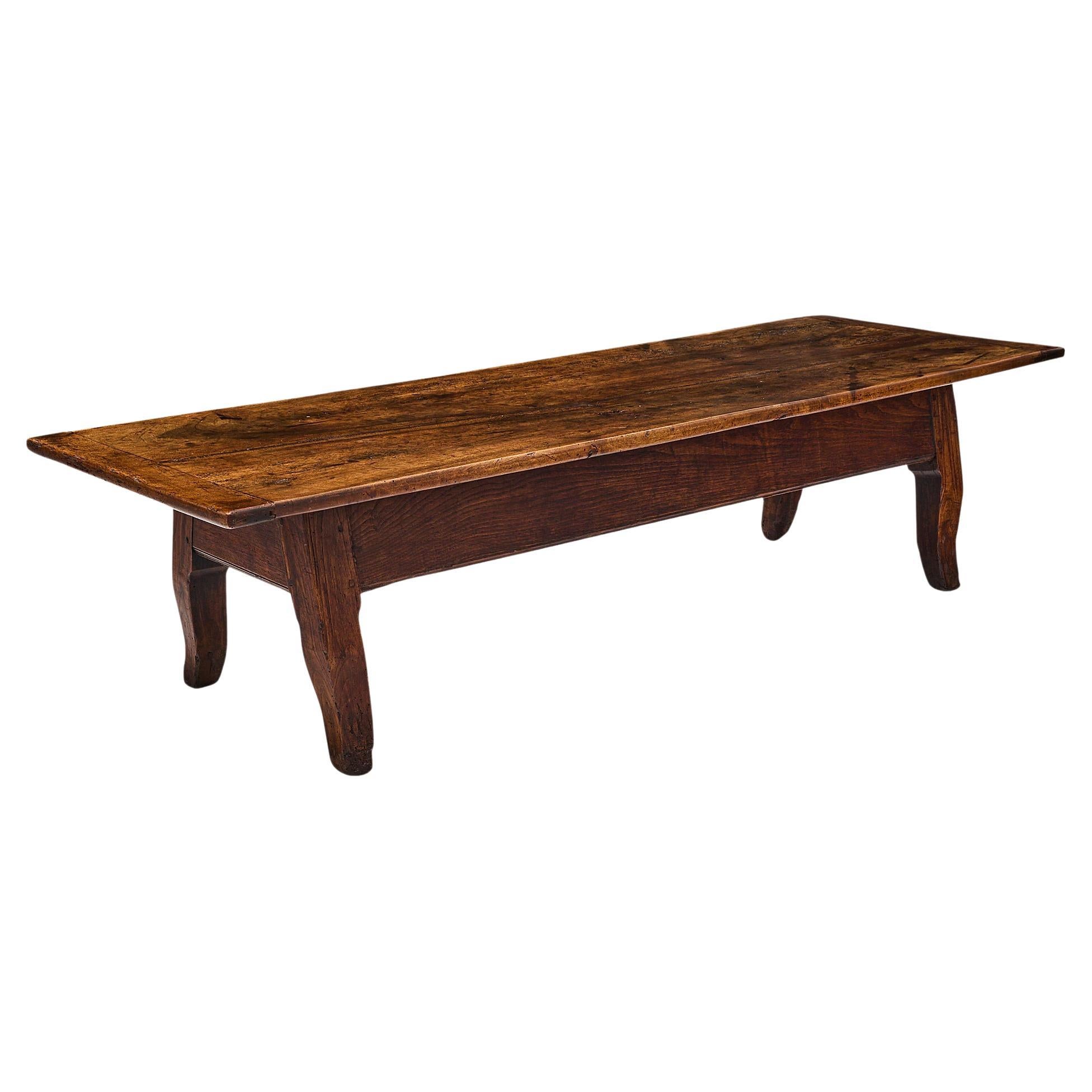 French Antique Walnut Coffee Table For Sale at 1stDibs