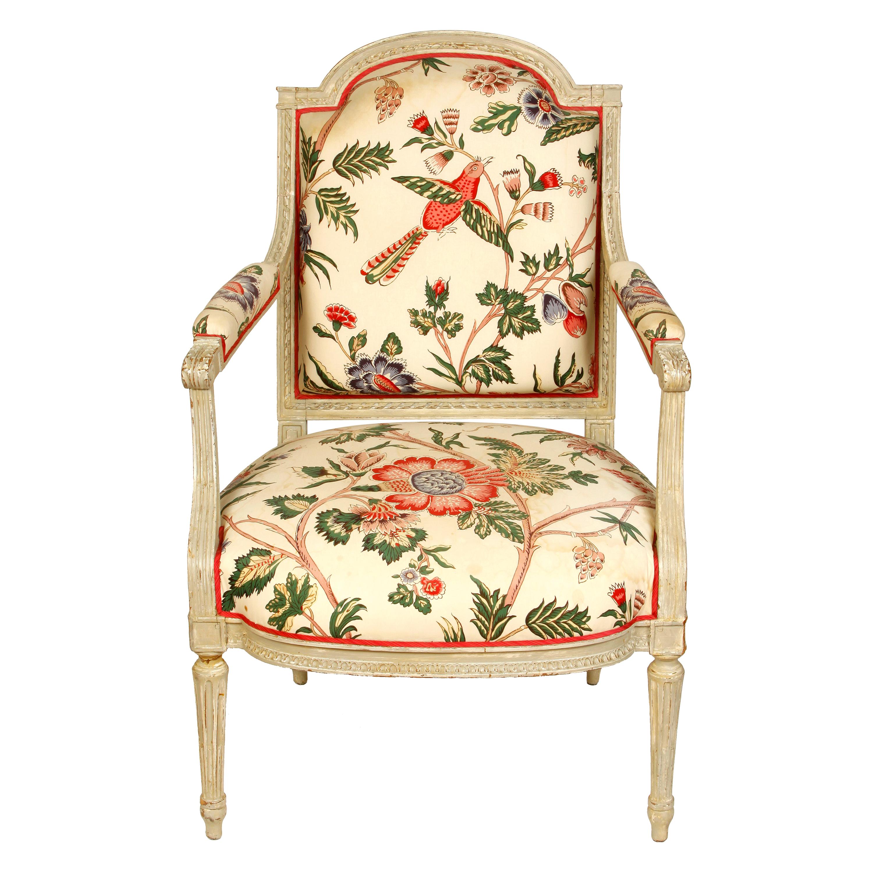 French Armchair in European Chintz Fabric For Sale at 1stDibs | chintz ...
