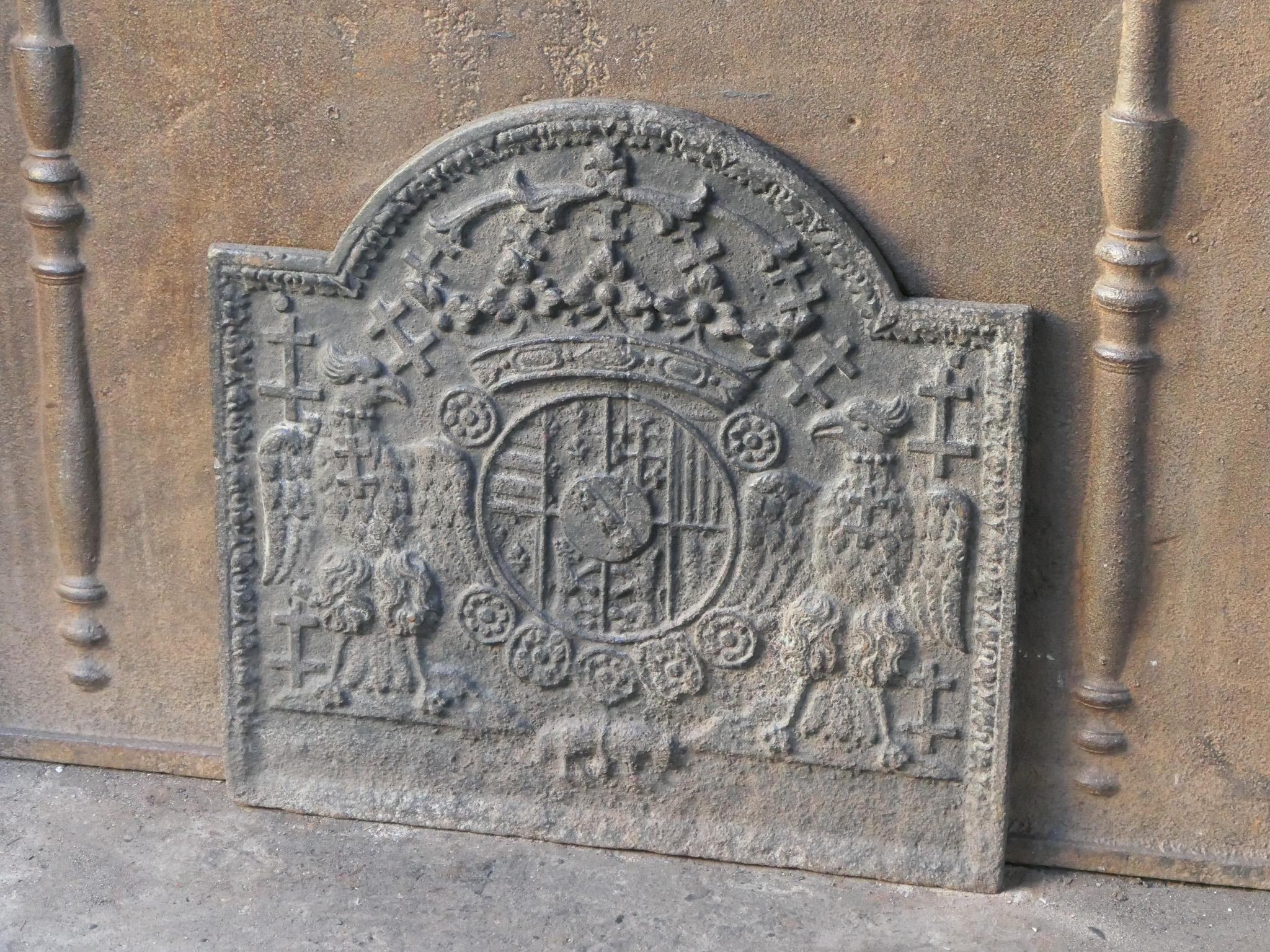 French 'Arms of Lorraine' Fireback, 18th Century For Sale at 1stDibs