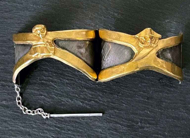 French Art Bronze Bracelet by Line Vautrin For Sale at 1stDibs