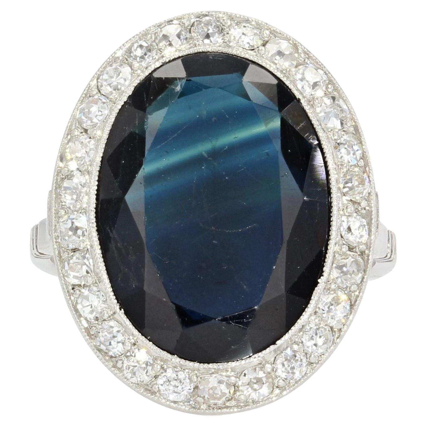 Art Deco French Sapphire Ring at 1stDibs
