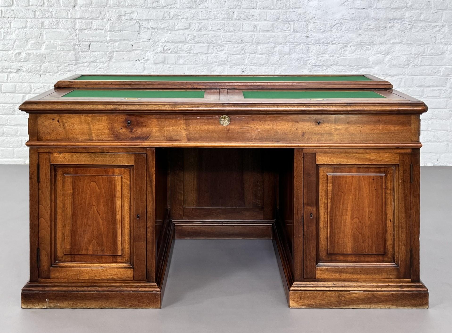 French Art Deco 1930s-1940s Design Maison Briotet Wood and Velvet Desk ...