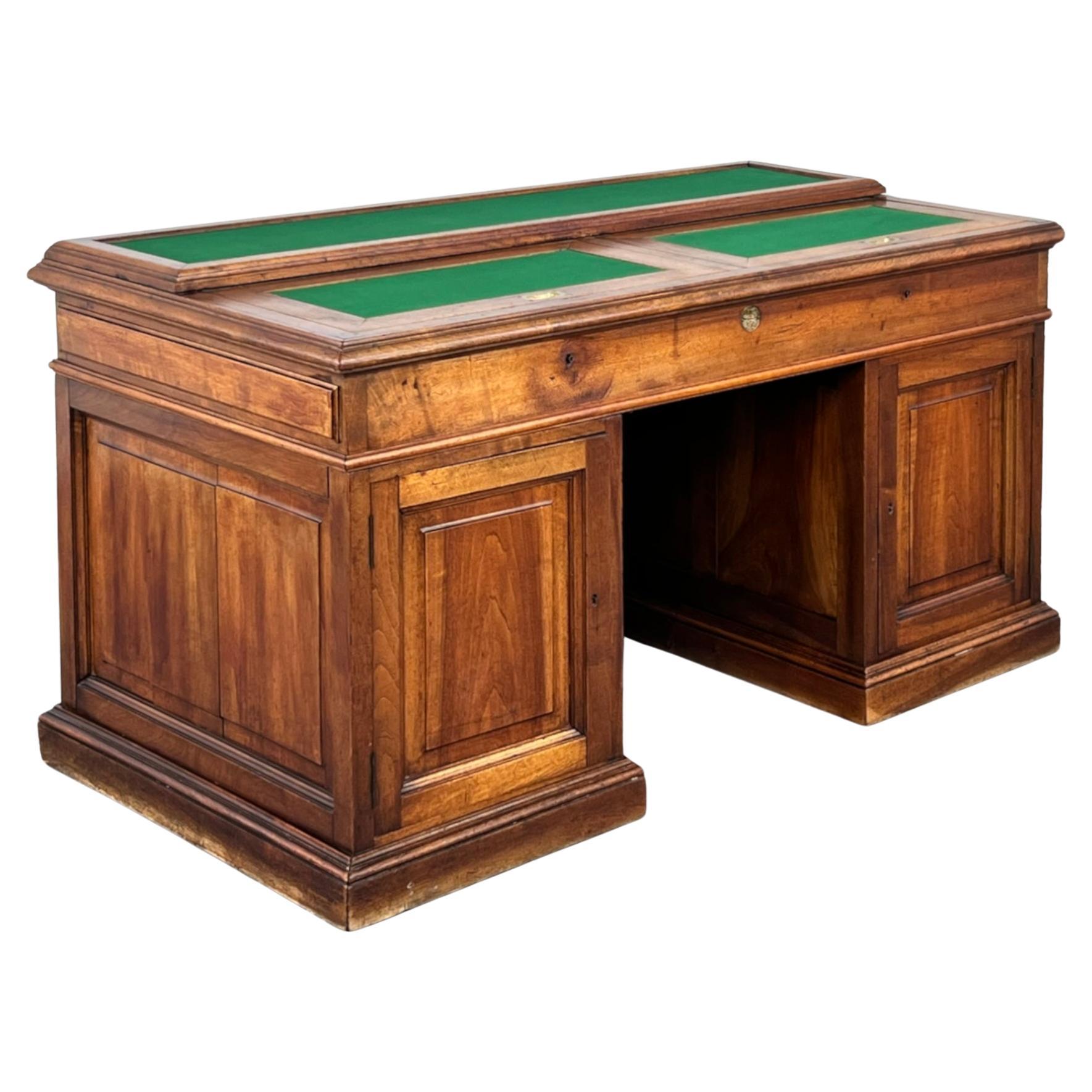 French Art Deco 1930s-1940s Design Maison Briotet Wood and Velvet Desk ...
