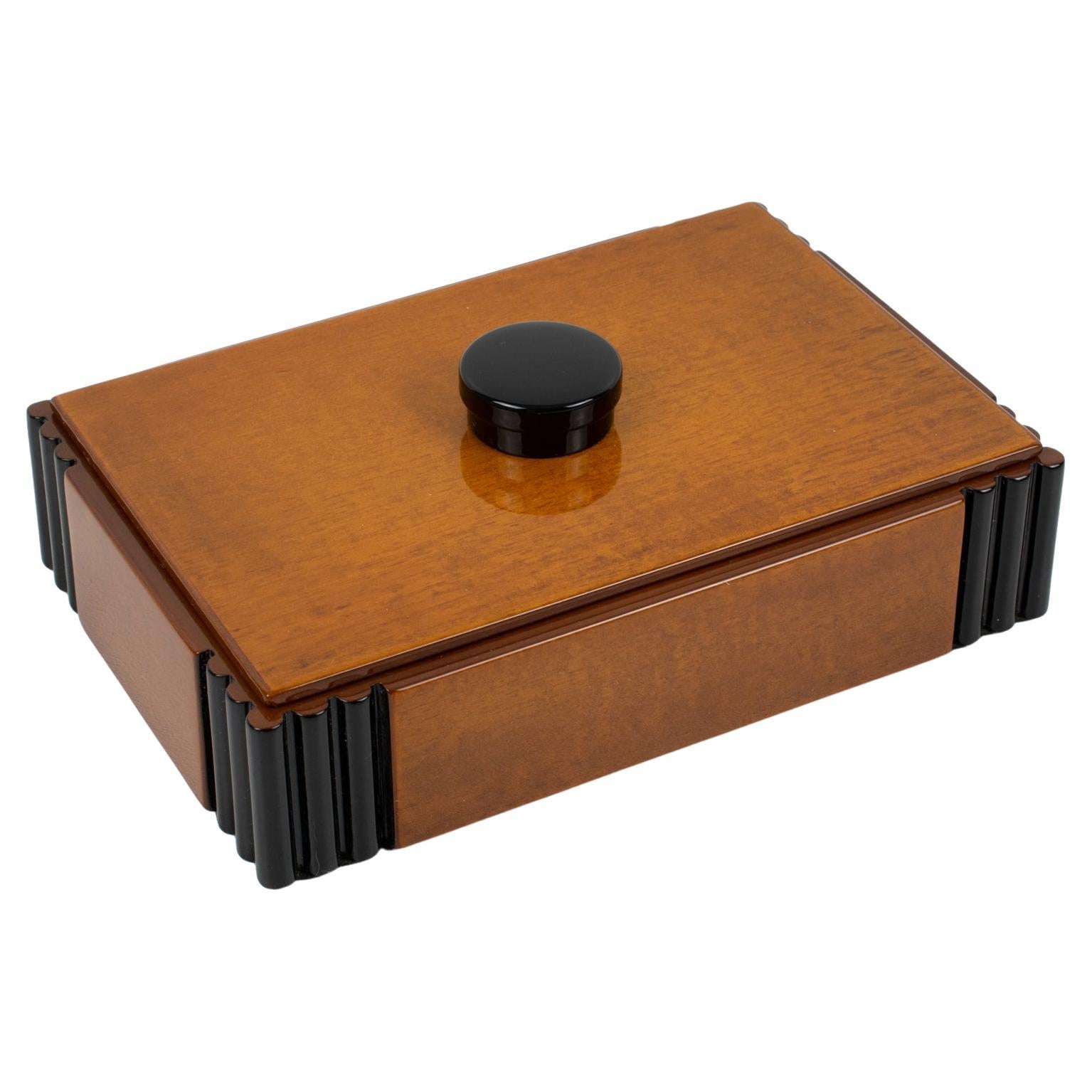 French Art Deco Lacquered Box For Sale at 1stDibs