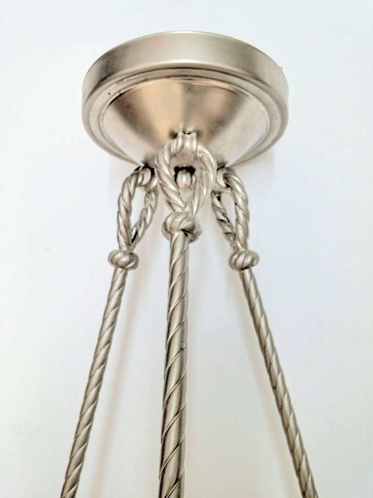French Art Deco Rope Pendant Chandelier For Sale at 1stDibs