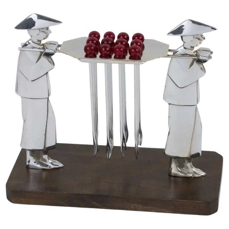 French Art Deco Bakelite and Chrome Cocktail Picks For Sale at 1stDibs
