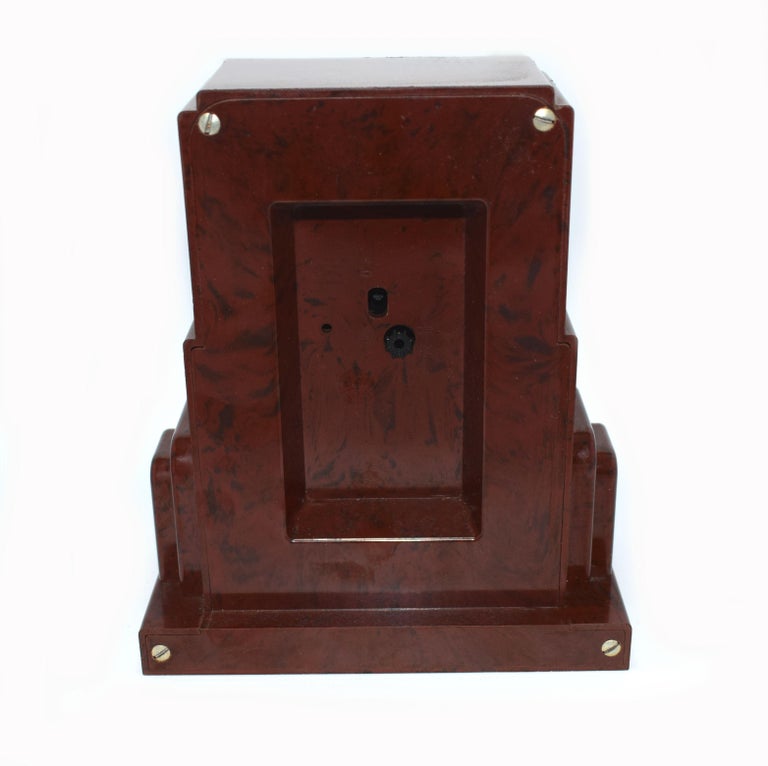 French Art Deco Bakelite Clock by JAZ at 1stDibs