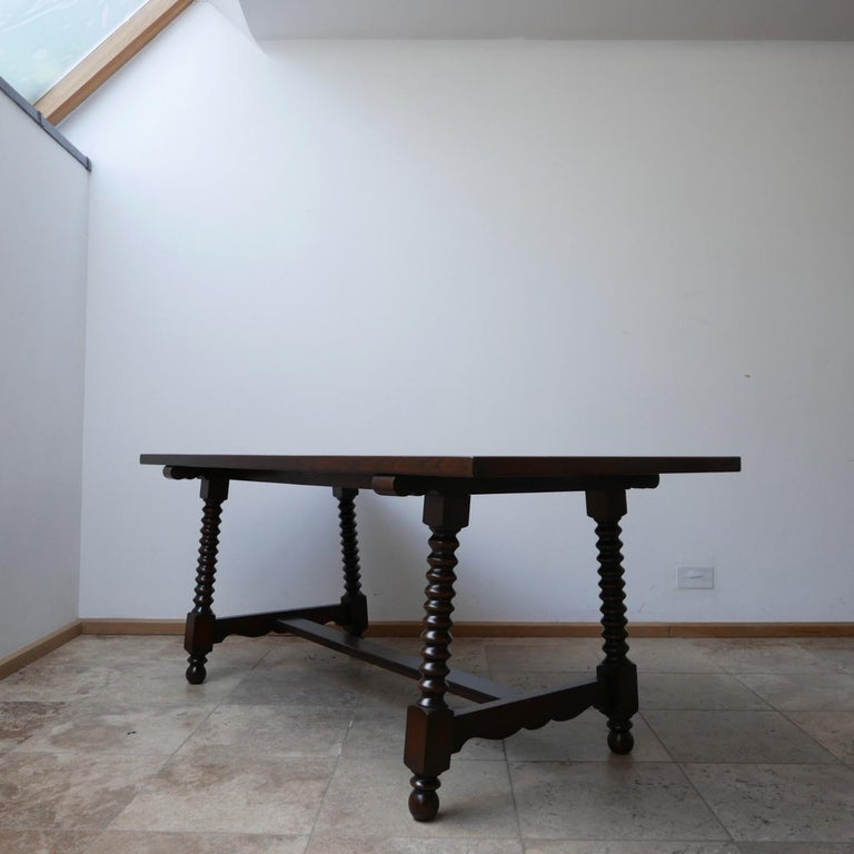 French Art Deco Bobbin Dining Table at 1stDibs | bobbin leg dining table
