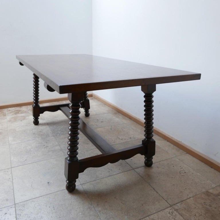 French Art Deco Bobbin Dining Table at 1stDibs | bobbin leg dining table