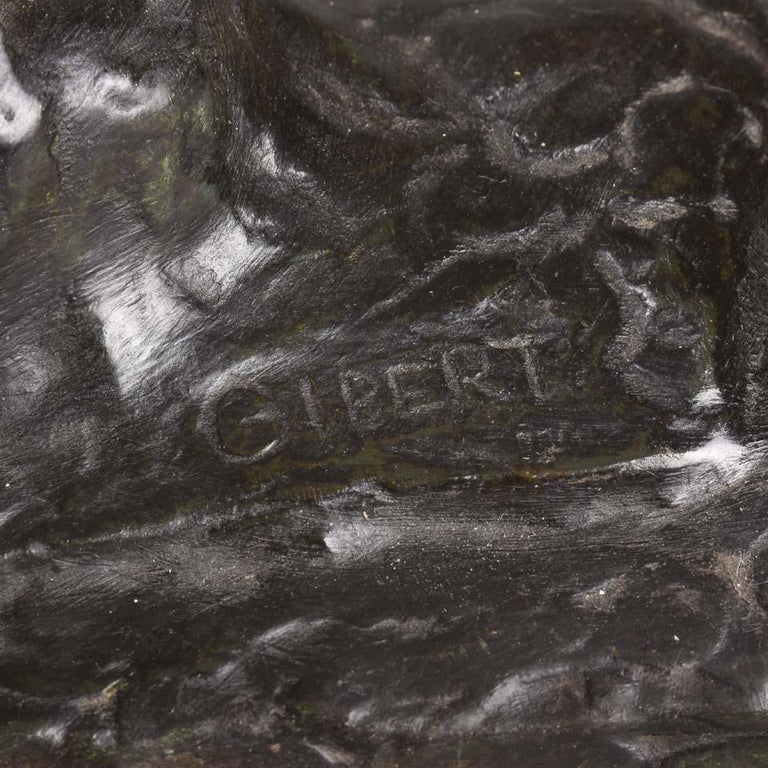 French Art Deco Bronze Study "The Archer" by Lucien Gibert at 1stDibs