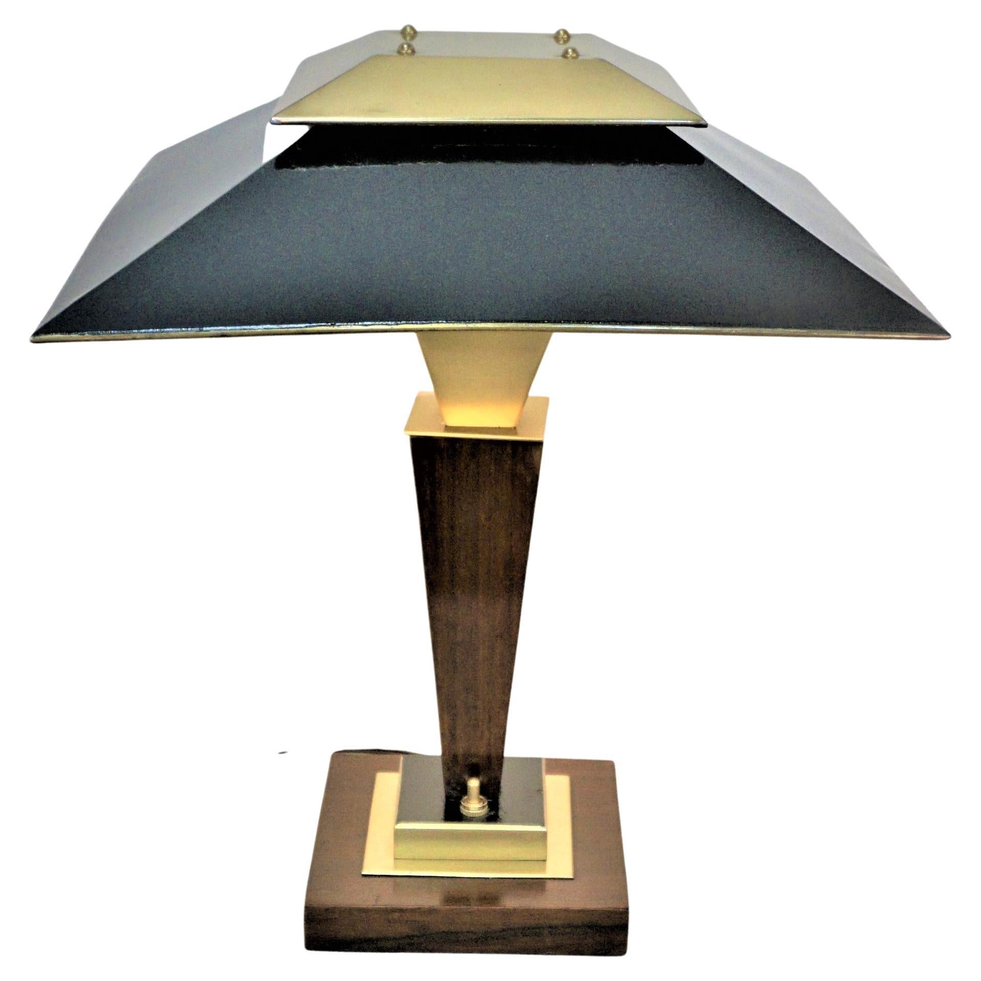 I. P. Frink Bronze Bank Desk Lamp, 1911 at 1stDibs
