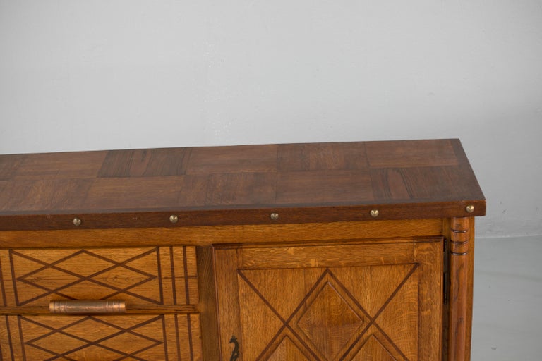 French Art Deco Brutalist Sideboard, 1930s at 1stDibs
