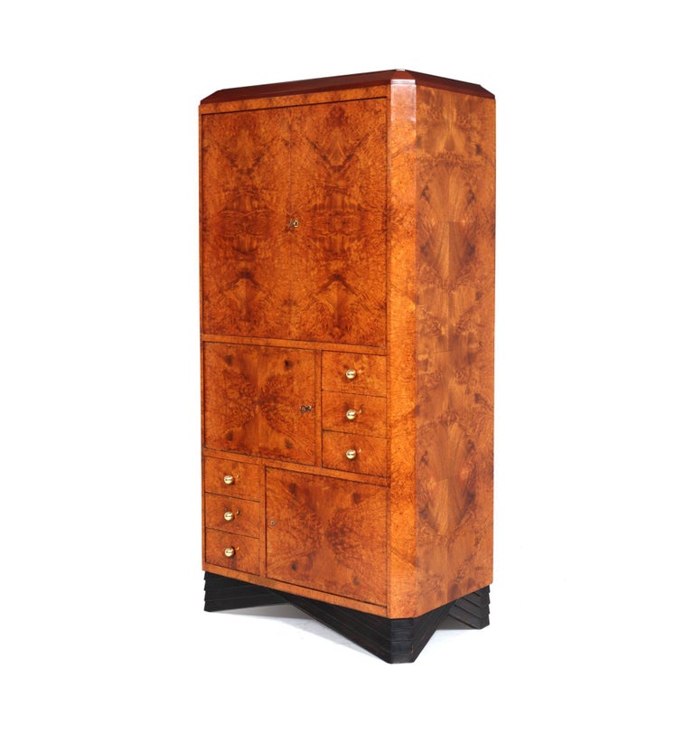 French Art Deco Cabinet in Amboyna For Sale at 1stDibs