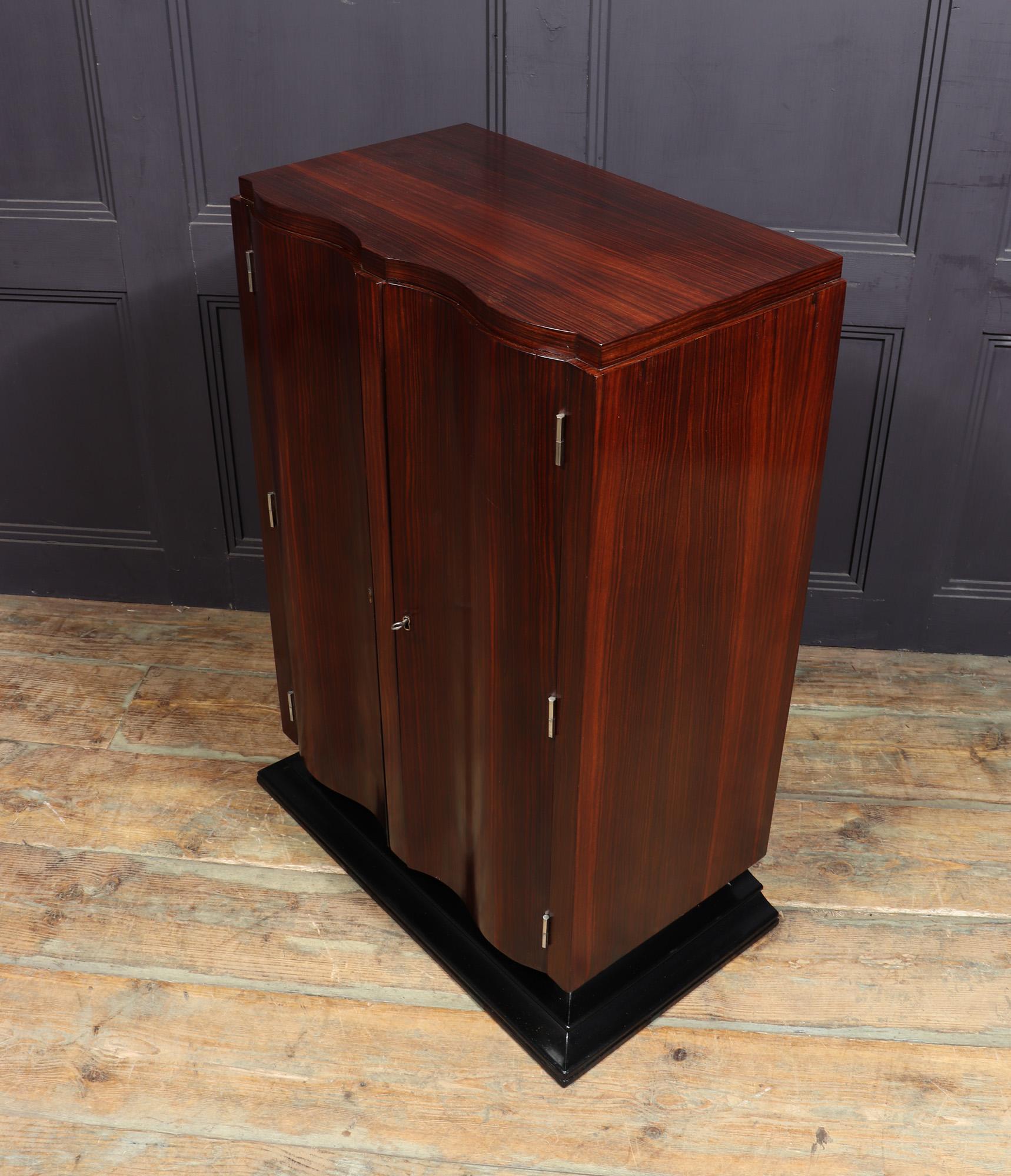 French Art Deco Cabinet in Macassar Ebony at 1stDibs