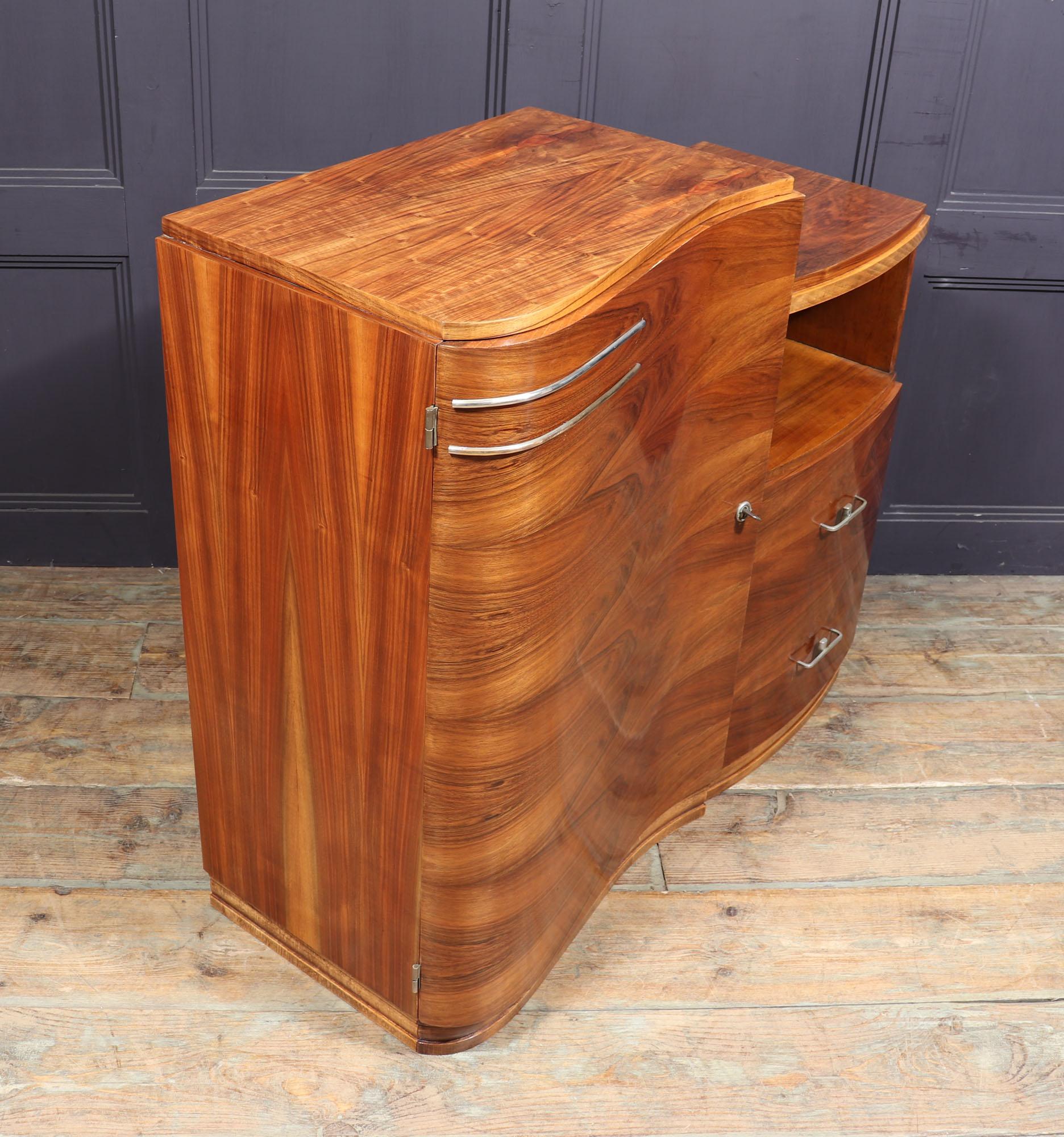 French Art Deco Cabinet in Walnut For Sale at 1stDibs