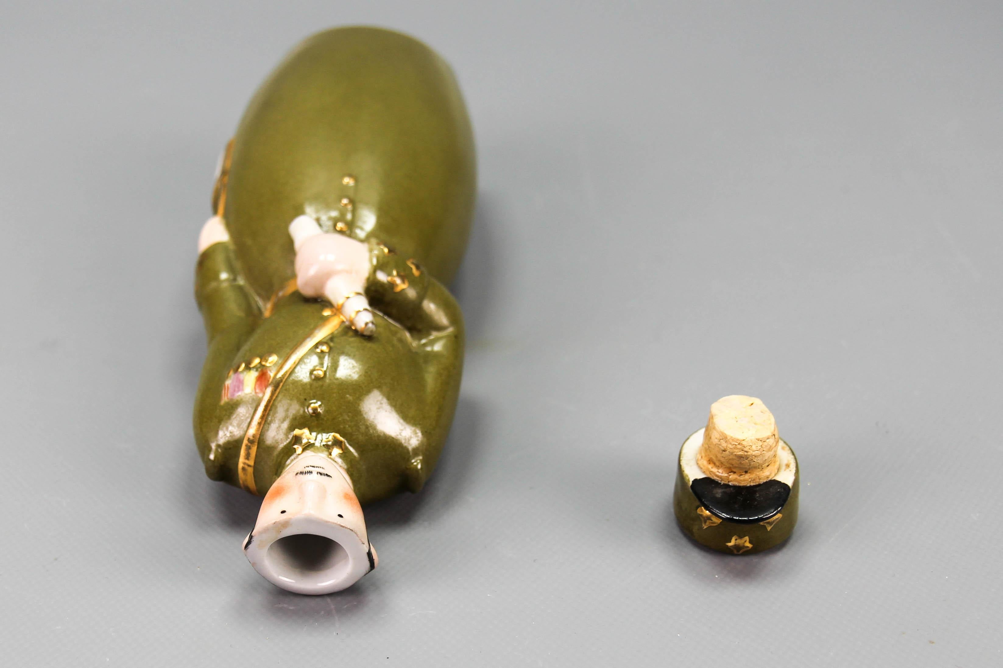 French Art Deco Ceramic Figural Bottle Brigadier General by Robj Paris ...