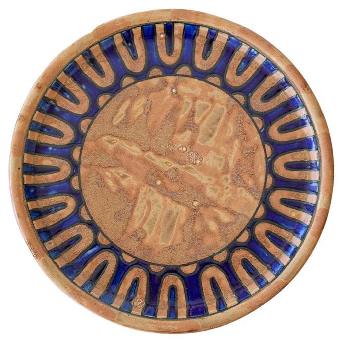 1930-1940's Art Deco Ceramic Plate by Edouard Cazaux at 1stDibs