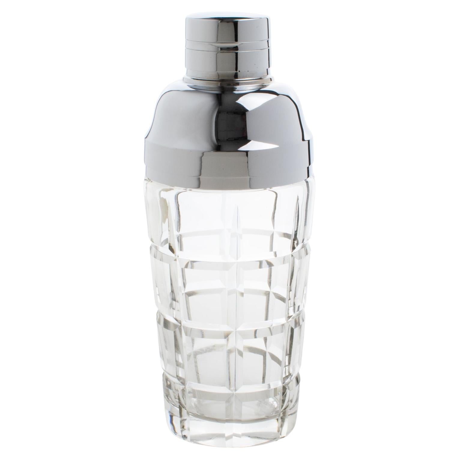 Art Deco Crystal Cocktail Shaker at 1stDibs