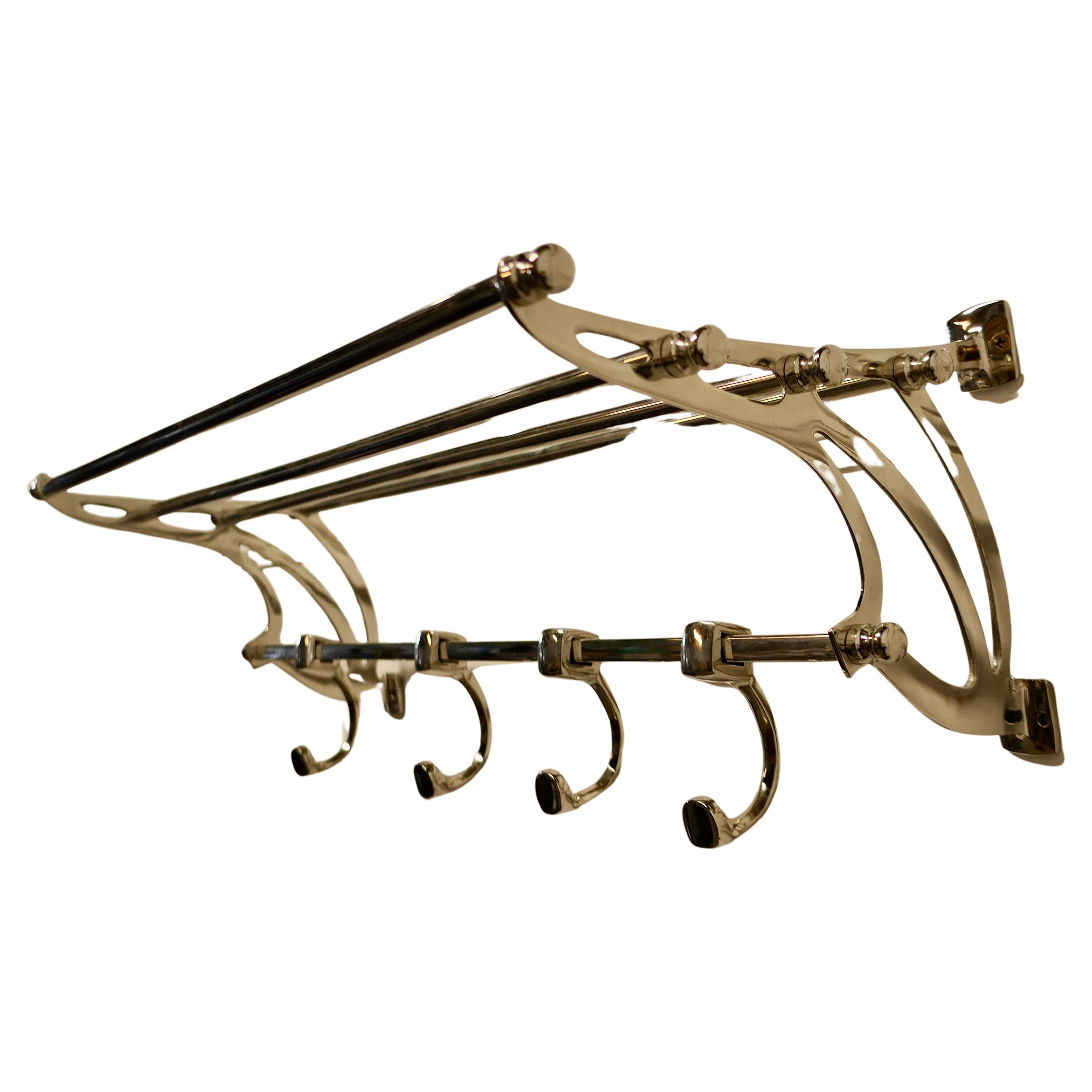 French Art Deco Style Hat and Coat Rack, Pullman Railway Train Style at ...