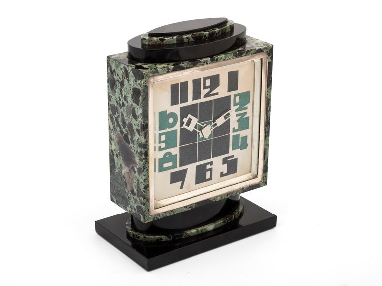 French Art Deco Clock by Hour Lavigne For Sale at 1stDibs