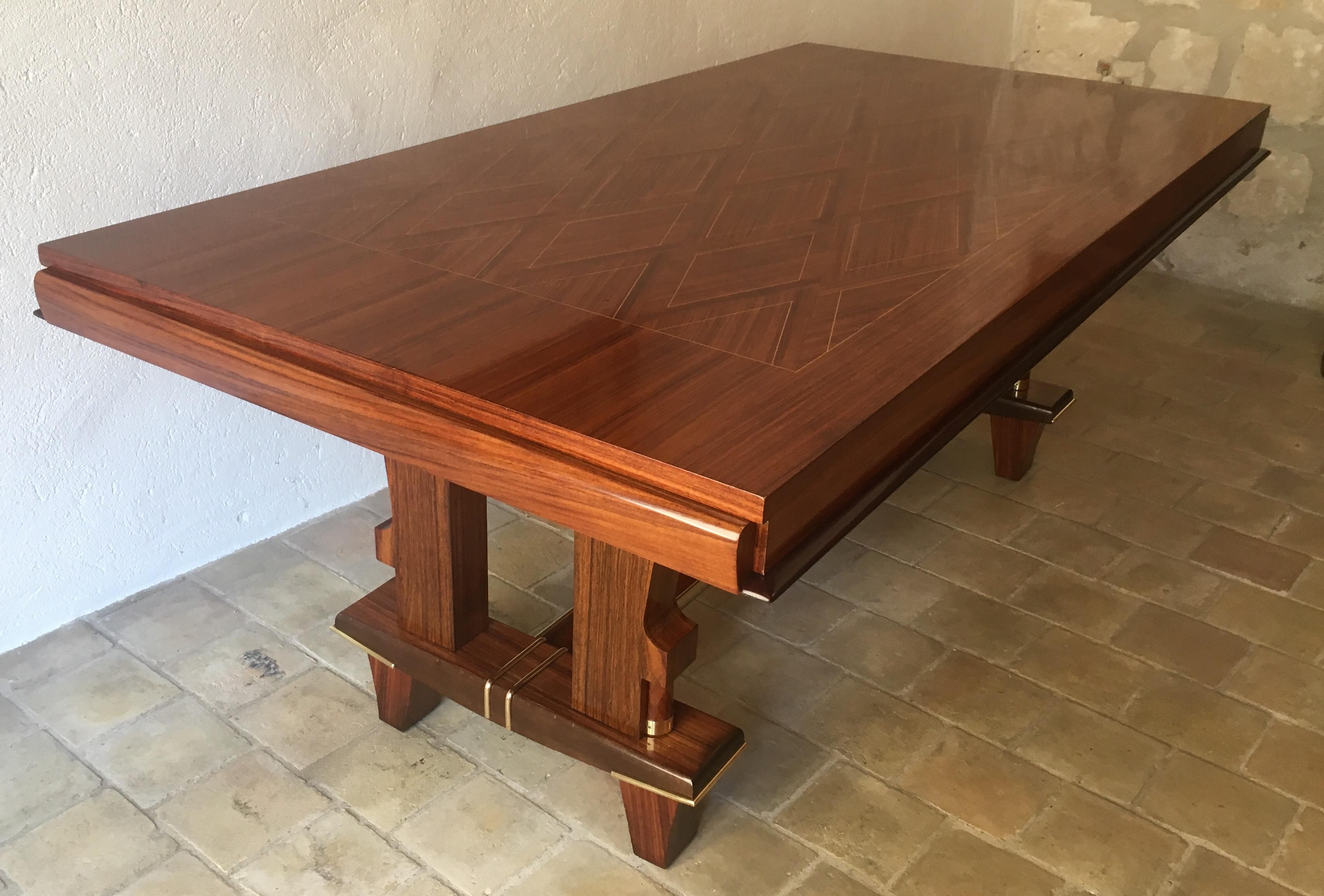Jules Leleu French Art Deco Extendable Dining Table at 1stDibs | table ...