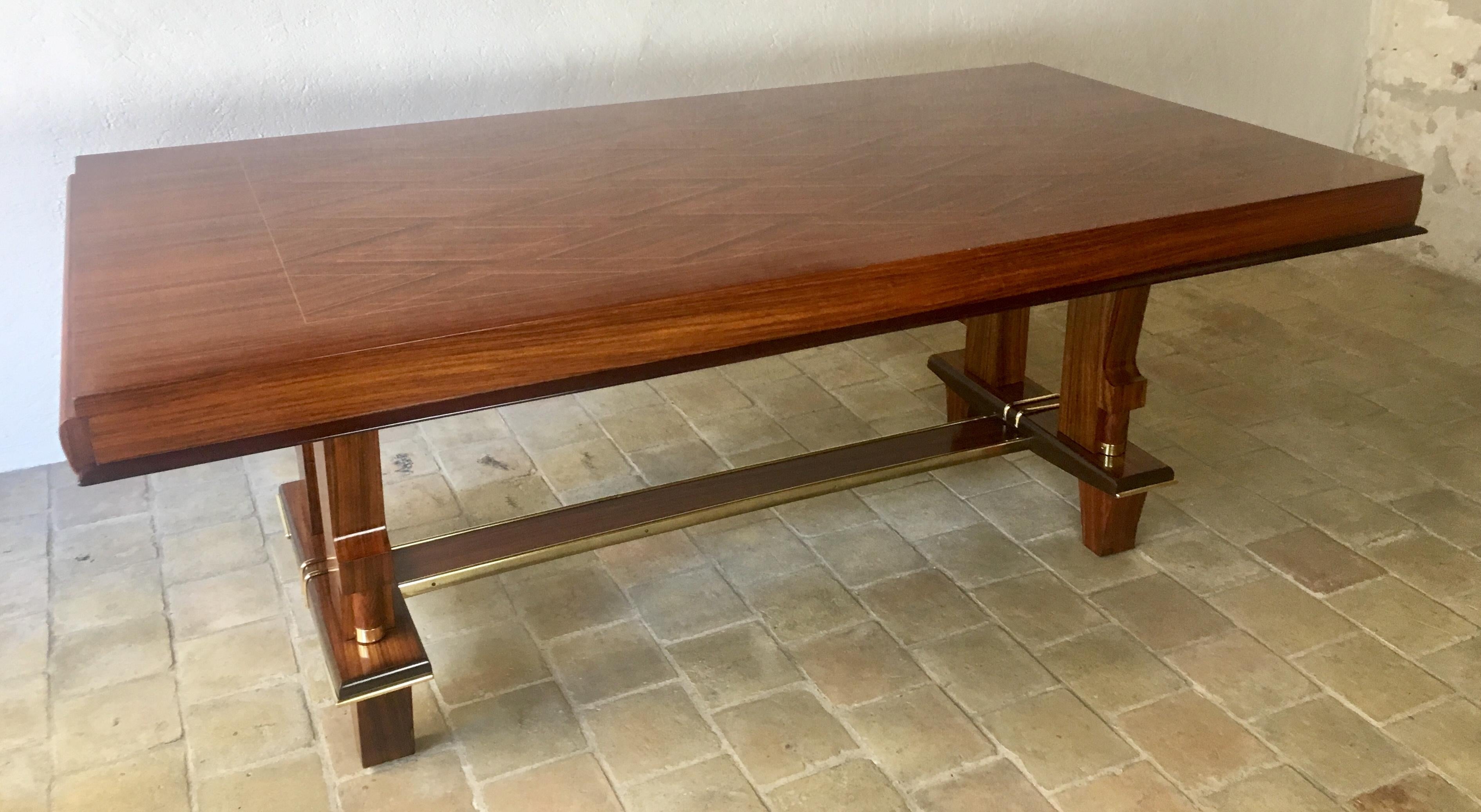 Jules Leleu French Art Deco Extendable Dining Table at 1stDibs | table ...