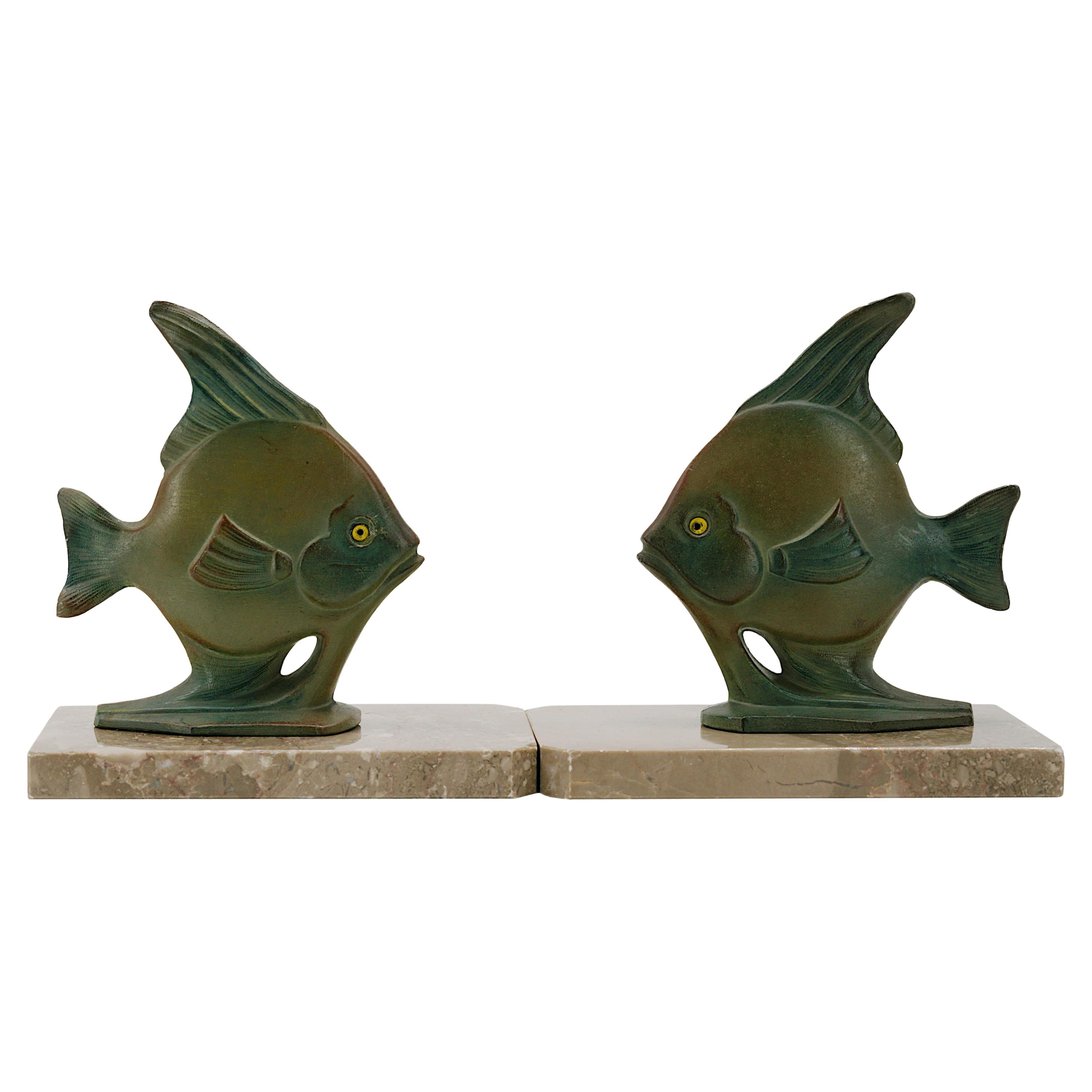 Large English Art Deco Bookends at 1stDibs