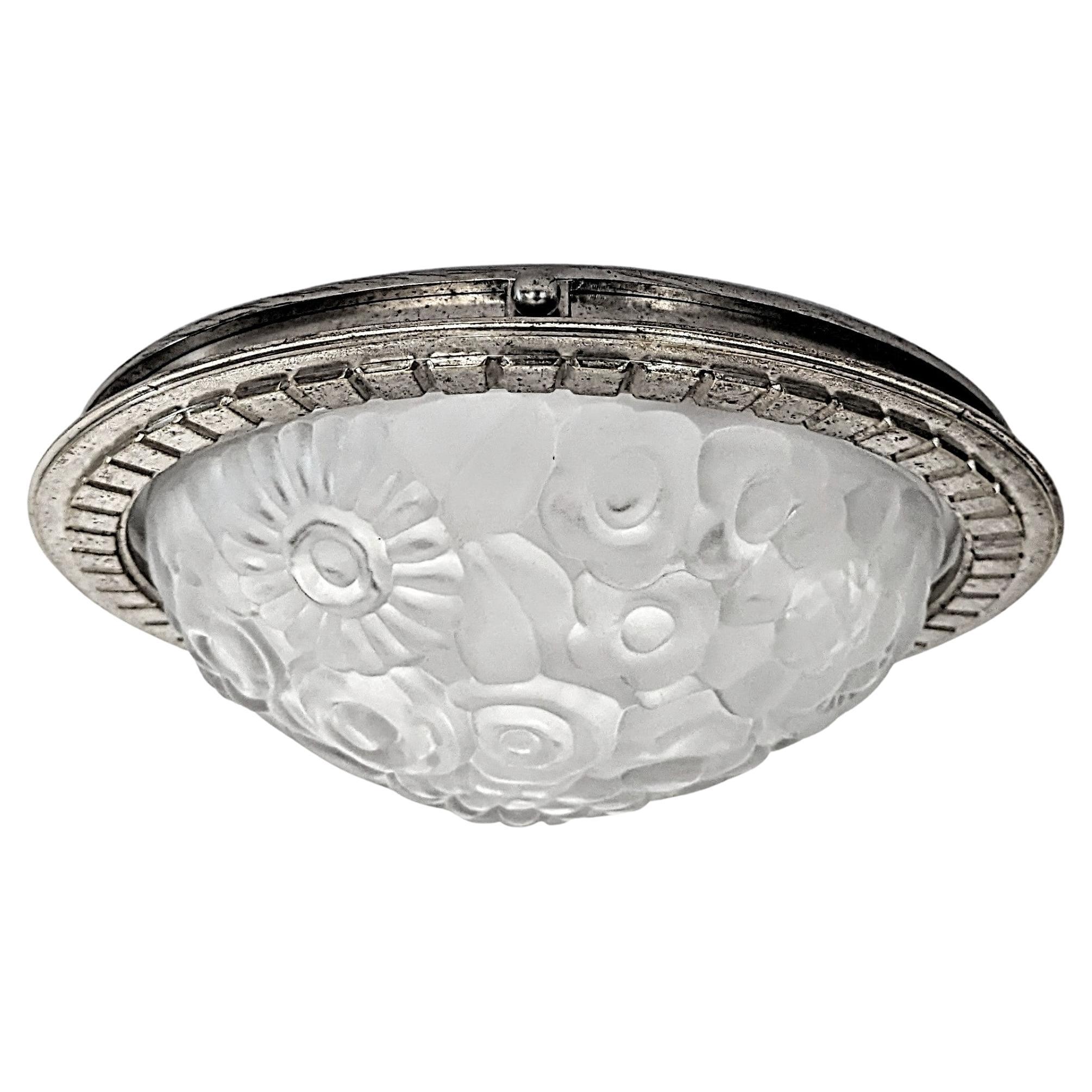 French Art Deco Flush Mount by Genet Michon For Sale at 1stDibs