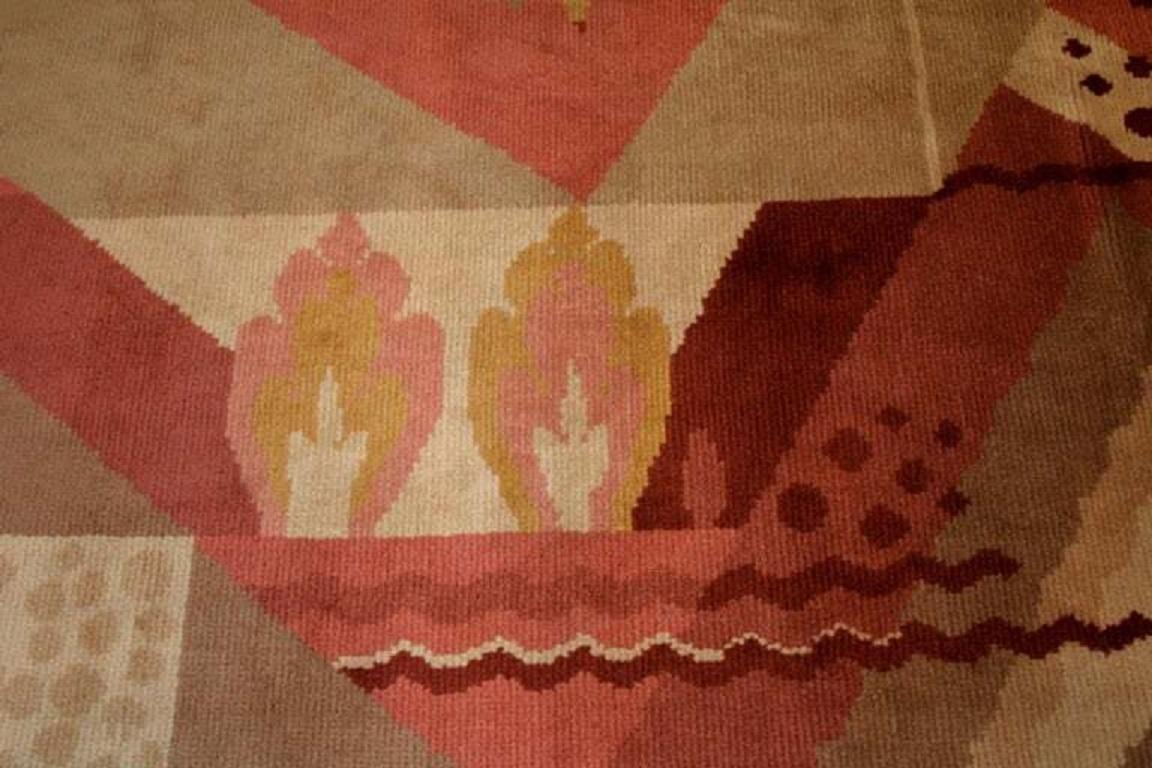 French Art Deco Geometric Rug For Sale at 1stDibs
