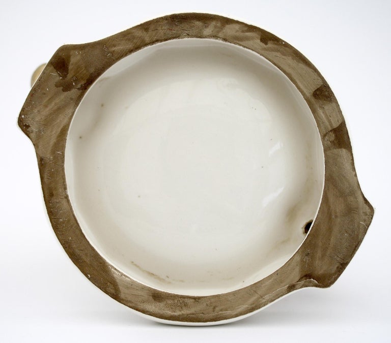 French Art Deco Gilded Pottery Figural Candlestick, circa 1930 at 1stDibs