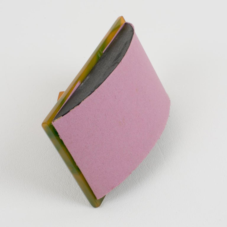 French Art Deco Green Catalin Bakelite Desk Set, 6 pieces at 1stDibs