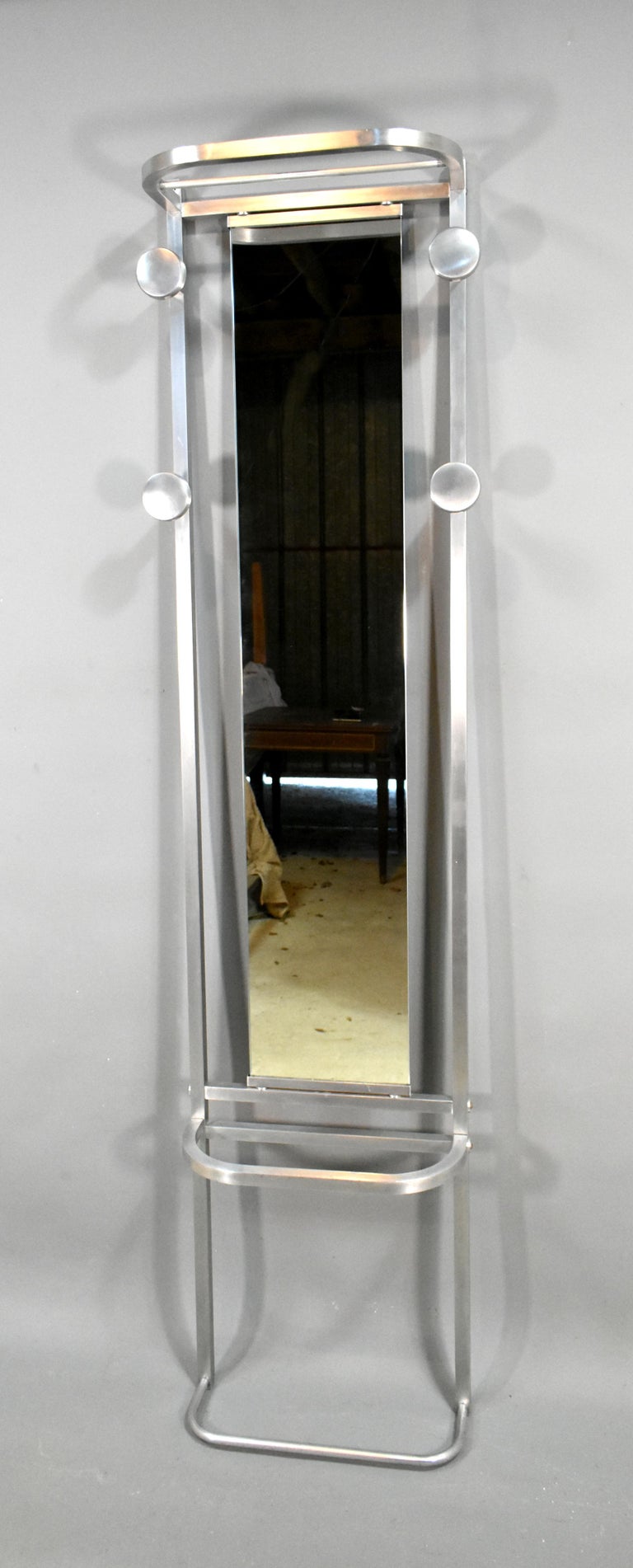 French Art Deco Hall Coat Stand in Polished Aluminum at 1stDibs | art ...