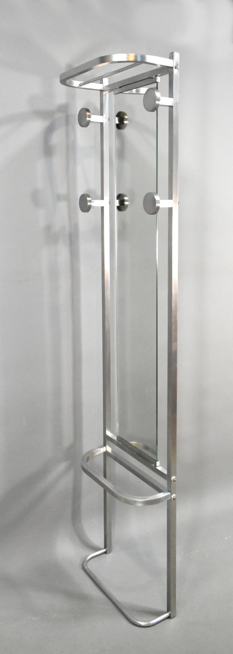 French Art Deco Hall Coat Stand in Polished Aluminum at 1stDibs | art ...