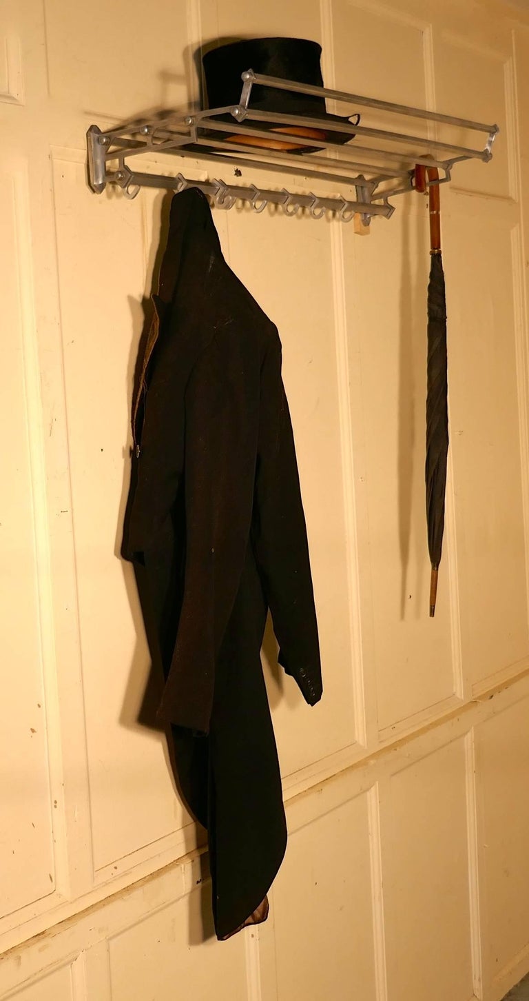 French Art Deco Hat and Coat Rack, Pullman Railway Train Style at ...