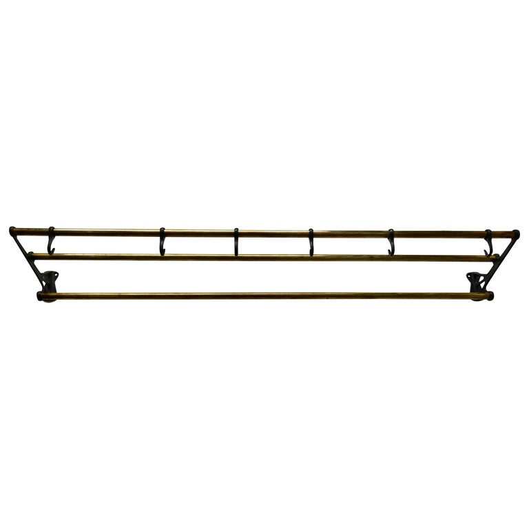 French Art Deco Hat and Coat Rack, Pullman Railway Train Style at 1stDibs