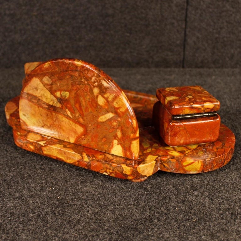 French Art Deco Inkwell in Marble from 20th Century For Sale at 1stDibs