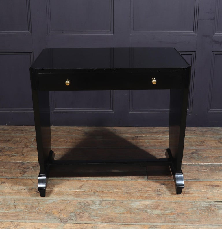 French, Art Deco Ladies Black Desk For Sale at 1stDibs
