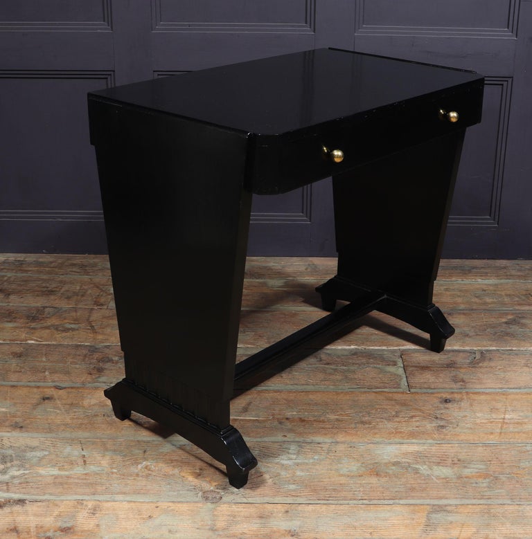 French, Art Deco Ladies Black Desk For Sale at 1stDibs
